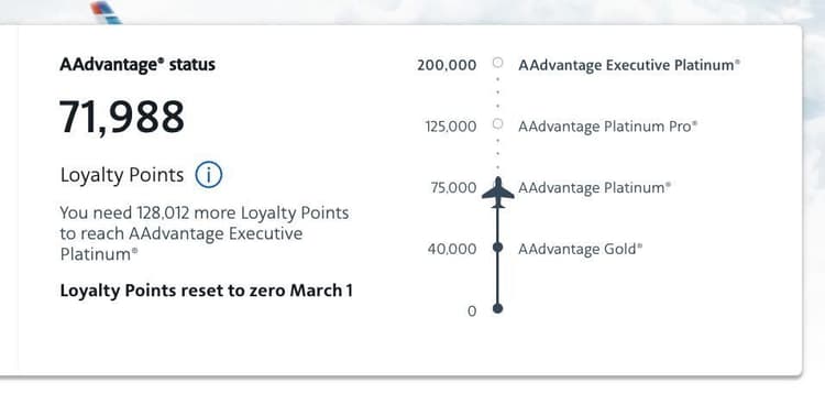 How I'm Chasing 3,200 More Loyalty Points For AA Platinum Status - Roame